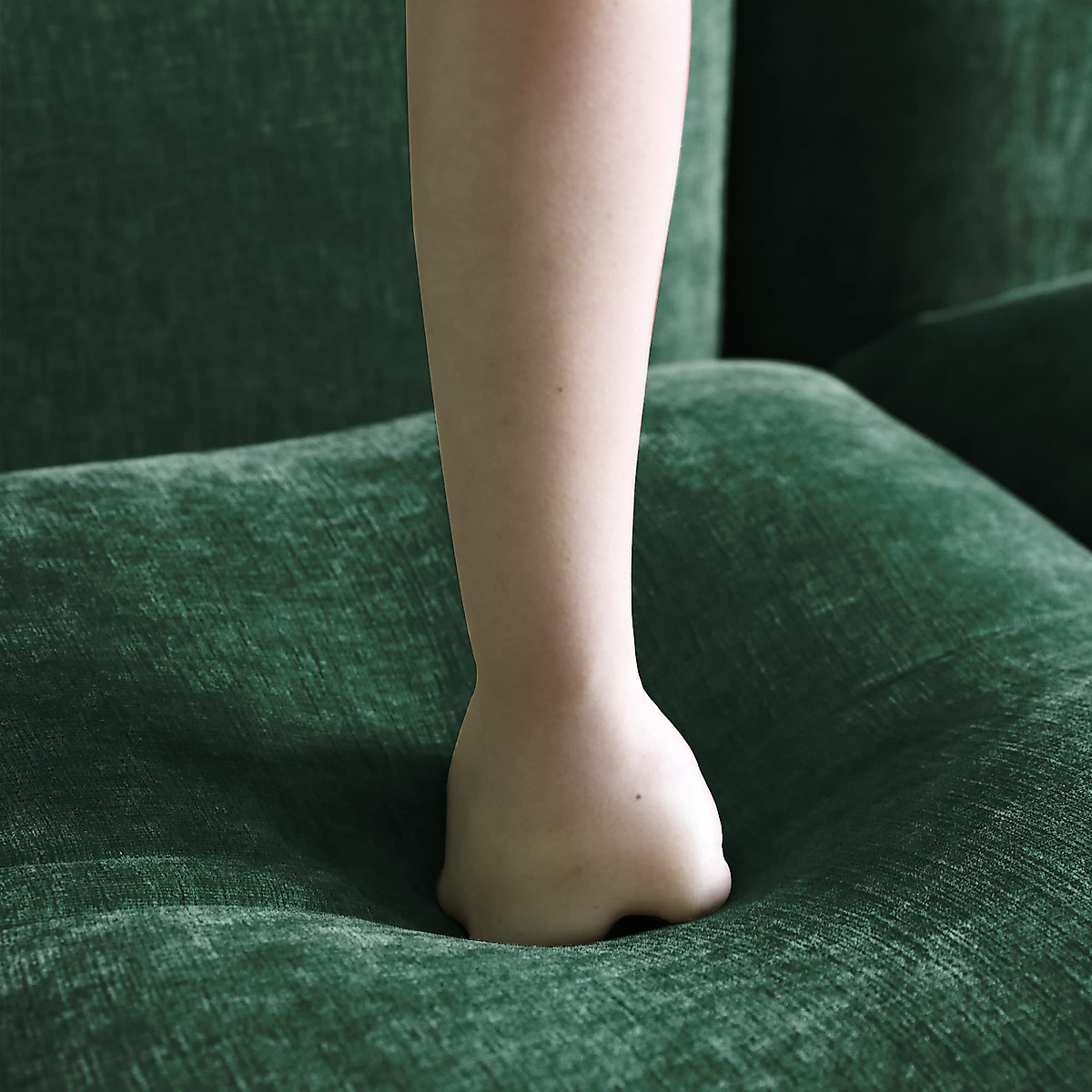 TIFLON Modular Sectional Sofa,77.16inch Minimalist Sofa Couch,Convertible Couch, Lovesofa Chenilleyarn 2 Seat Modern Living Room Sofa Sets for Office House-Green