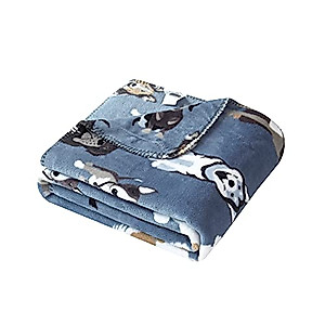 Mainstays Super Soft Plush Throw Blanket, 50" x 60", Dogs