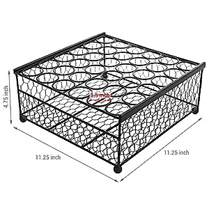 2 Tier Country Rustic Black Chicken Wire 36 Egg Display Tray and Egg Storage Box - Enjoy Fresh Eggs Daily