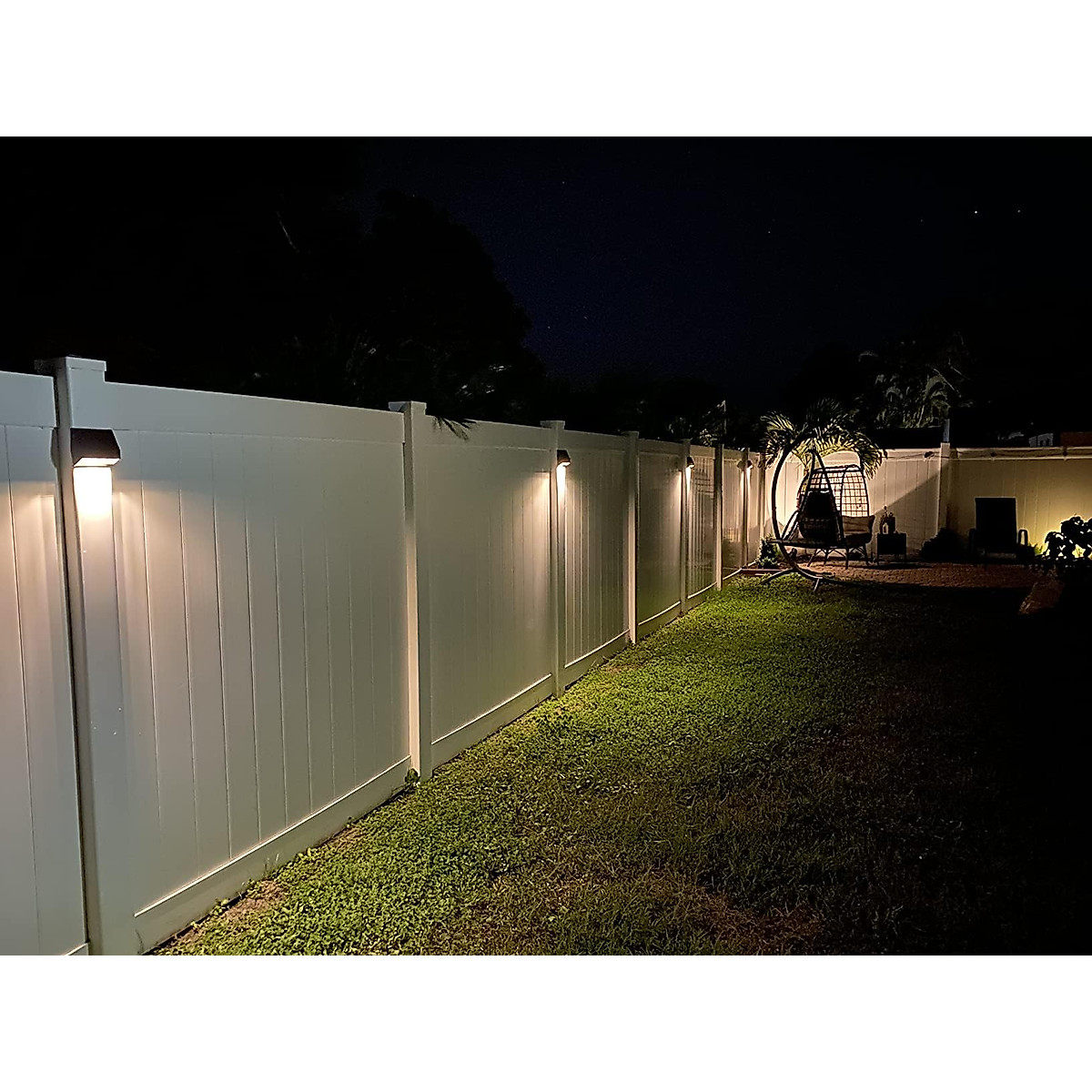 Bridika Solar Fence Lights LED Solar Wall Lights Outdoor IP65 Waterproof 2 Lighting Modes for Backyard Garden Garage and Pathway (Warm and Cool Light, 4 Packs)