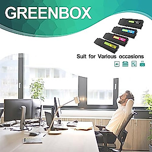 GREENBOX Remanufactured XR6655 High Yield Toner Cartridge Replacement for 6655 106R02745 106R02746 106R02747 106R02744 for WorkCentre 6655 Printer (4-Pack) GB-XR6655-1B3C