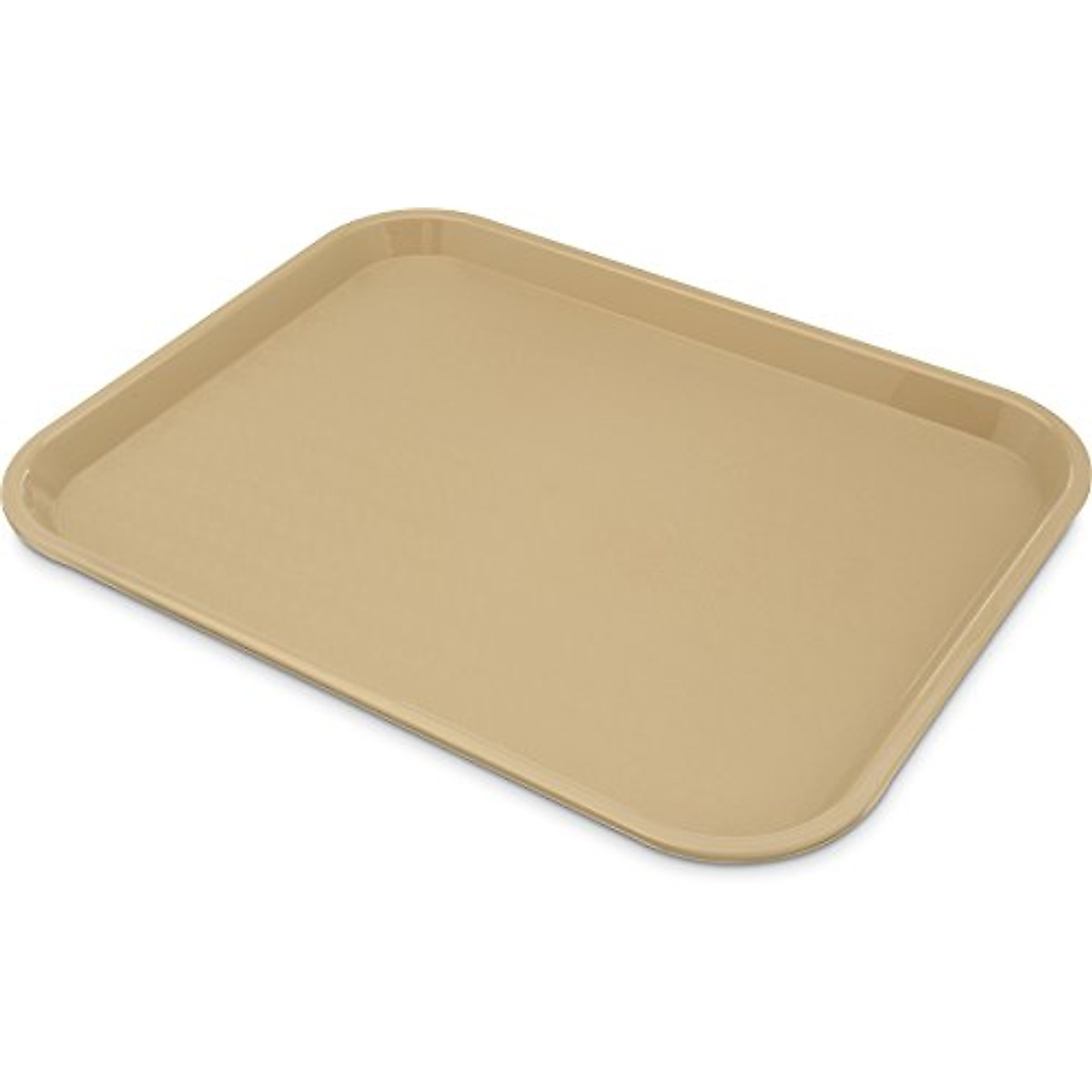 Carlisle FoodService Products Cafe Plastic Fast Food Tray, 14" x 18", Beige, (Pack of 12)