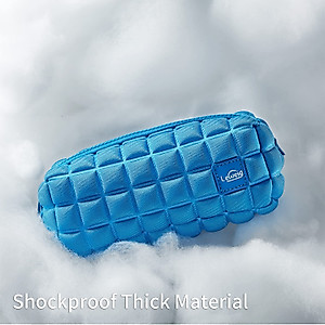 Cute Pencil Case 2023 Aesthetic Pencil Pouch, Thick Material Shockproof Pencil Bag, Kawaii Stationery Pen Bag Organizer for School College Student Teen Girls Adults - Blue