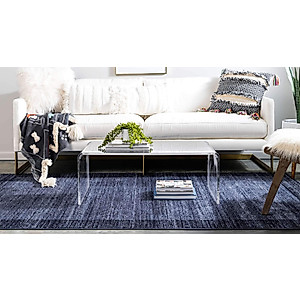 Unique Loom Del Mar Collection Area Rug - Abigail (7' 1" x 10' Rectangle, Navy Blue/ Blue)