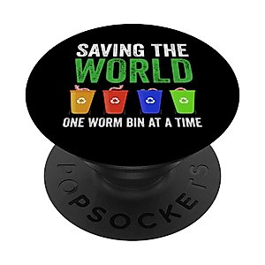 Compost Worm Bin Expert Composter Composting Worms Lover PopSockets Swappable PopGrip