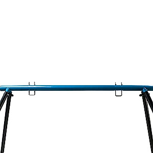 LMYE Swing Stand, New Upgraded Extended Metal Swing Frame with Ground Nail for Most Swings, Length 36", Height 72.8" Saucer Swing NOT Included