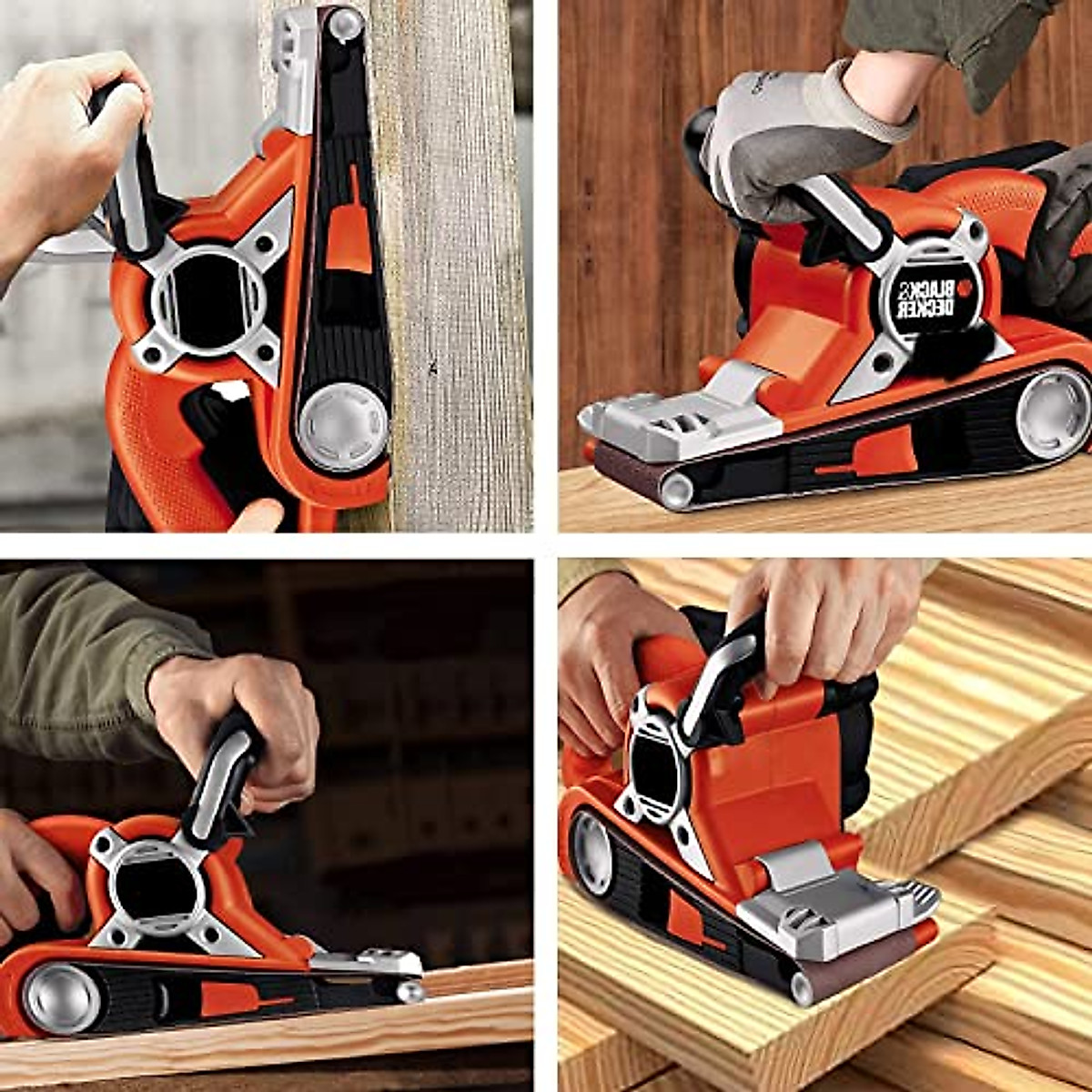 POTUINOM 15 Pack Sanding Belts 3X18 Inches(75X457mm)- 3 Each of 80/120/150/240/400 Grits Aluminum Oxide Sanding Belt, Best Suitable for Wood Sanding and Levelling