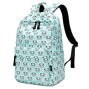 Abshoo Lightweight Cute Panda Backpacks for Girls School Backpacks With Lunch Bag (3pc Panda Teal)