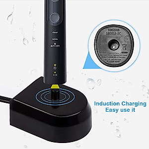 HSYTEK Replacement Electric Toothbrush Charger HX6100 Compatible with Phillips Sonic Care HX4100/HX5100/HX6100, Inductive Charging Base HX3000/HX6000/HX9000, Heavy Duty - Black