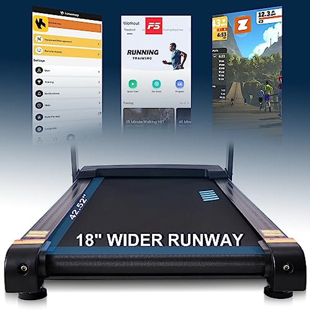 HUAGEED Treadmill for Home with 15% Auto Incline, 0.5-10 MPH Speed, Foldable Treadmills with APP, Speaker, 18" Wide Belt, 15 Programs, Smart Running Machine for Apartment Walking and Jogging, 2.5HP