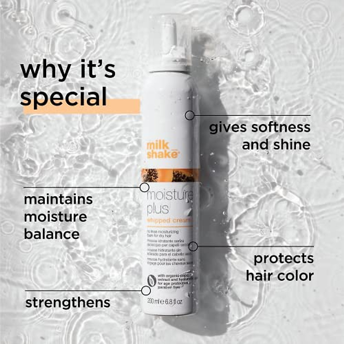 milk_shake Moisture Plus Whipped Cream, 6.8 Fl Oz