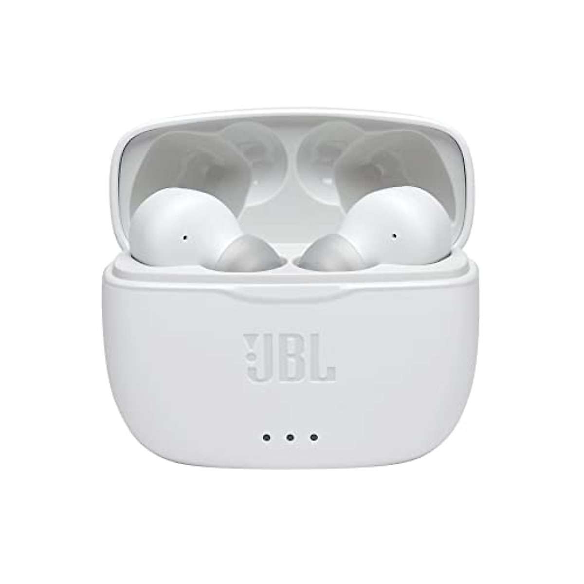 JBL Tune 215TWS True Wireless Earbud Headphones Pure Bass Sound, Bluetooth, 25H Battery, Dual Connect (White)
