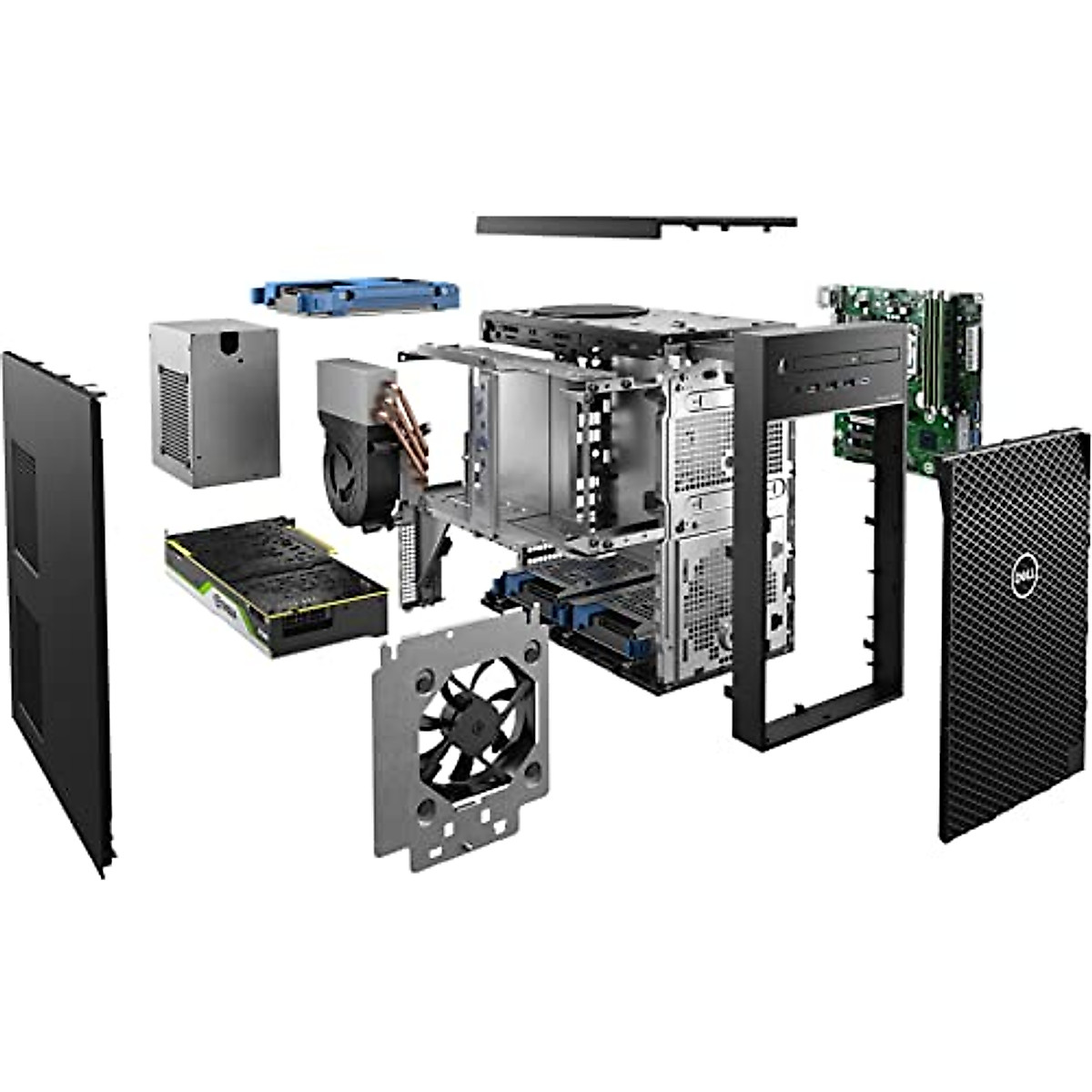 PCSP Precision 3640 Tower Workstation, Intel Xeon W-1270P 8-Core 3.80GHz (5.10GHz Turbo), 1TB NVMe M.2 SSD, Intel UHD Graphics P630 (2X Display Ports), Windows 11 Pro (Renewed) (64GB DDR4)