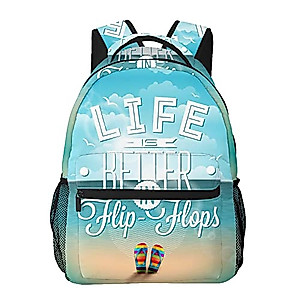 Hawaii Tropical Palm Tree Backpack Hawaiian Laptop Backpack Casual School Bag Hiking Travel Bookbag for Men Women Girls Boys