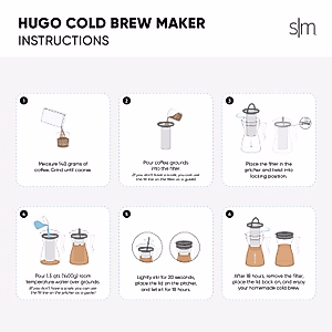 Simple Modern Hugo Cold Brew Coffee Maker | Airtight Pitcher with Fine Mesh Filter | Iced Tea Brewer | 1.5 Quart