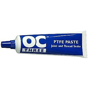 OC Three, Oxygen compatible OC Three PTFE Paste Joint and Thread Sealer / 4 oz. Tube - Solutions for critical and demanding applications where no flammability, compatibility with oxygen and resistance to aggressive chemicals are essential. OC Three is NSF