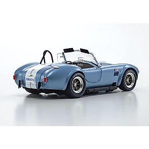 Shelby Cobra 427 S/C Sapphire Blue Metallic with White Stripes 1/18 Diecast Model Car by Kyosho 08047 SBL