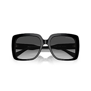 Michael Kors Eyewear Women's MK2183U Mallorca Universal Fit Square Sunglasses, Black/Grey Gradient, 55 mm