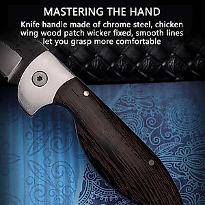 Wilderness survival self-defense folding Knives, Flipper Pocket Knives for Camping Hunting Survival Indoor and Outdoor Activities Mens Gift - Ideal for Hiking, Fishing, Emergency, EDC Tactical Tool Knife