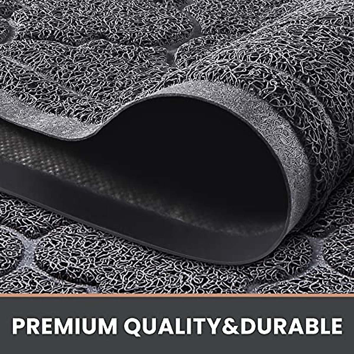 LuxStep Door Mat Large 24x36 Inch Indoor Outdoor Doormat, Non-Slip Low-Profile Design Floor Mat, Durable Trap Dirt and Dust Front Door Welcome Mat for Entryway,Patio,Garage,High Traffic Areas, Grey