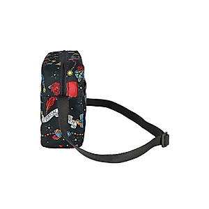LeSportsac Keepsake Memory Daniella Crossbody Bag, Style 2434/Color E465, Whimsical Colorful Design: Handbags, Hearts, Flowers & Jewels, Celebrate 1974 Iconic Debut