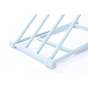 LEILIN Folding Kitchen Bathroom Towel Rack ,Towel Stand ,Rag Rack Dish Washing Cloth Draining Organizer ,Towel Shelves Sponge Holder for Kitchen (Blue)