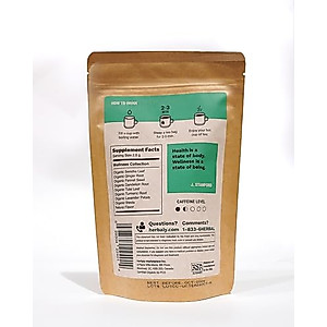 Herbaly Wellness Collection Organic Herbal Ginger Tea, 70 g, 28 Count Bag (Pack of 1)