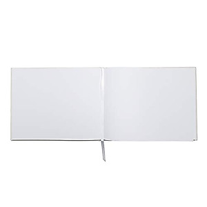 Pearhead Baby Shower Guest Book, Gender Neutral, Classic Neutral Guest Book for Weddings and Events, 100 Blank Pages, Ivory Linen with Gold Print