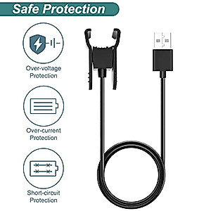 Charger for Amazon Halo View, Replacement Charging Cable Clip Cord for Amazon Halo View Fitness Tracker [3.3ft/1m] (1)