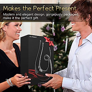 Wine Decanters by NUTRIUPS, Decanters for Wine, Wine Decanters and Carafes, Swan Wine Decanter, Swan Decanter for Wine, Lead-free Red Wine Decanters, 1.7L, Clear