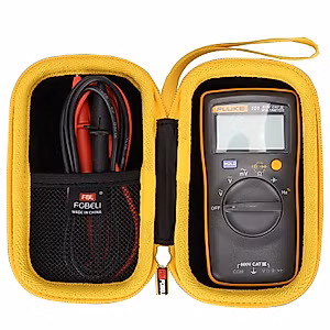 FBLFOBELI Hard Travel Carrying Case for FLUKE 101/106 / 107 Digital Multimeter, EVA Shockproof Protective Cover Storage Bag (Case Only)