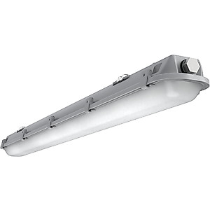 Lithonia Ligthing CSVT L48 5000LM MVOLT 40K 80CRI Contractor Select Vapor Tight MVOLT LED Strip Light, 4946 Lumens, 4000K, 4-Foot, Matte White