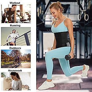 OLIOMES Women Waist Trainer Corset Sauna Trimmer Belt Slim Belly Band Tummy Wrap Sport Girdle Workout Cincher Body Shaper Black