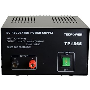 TekPower TP1865 22 Amp DC 13.8V Regulated Power Supply with Fuse Protection