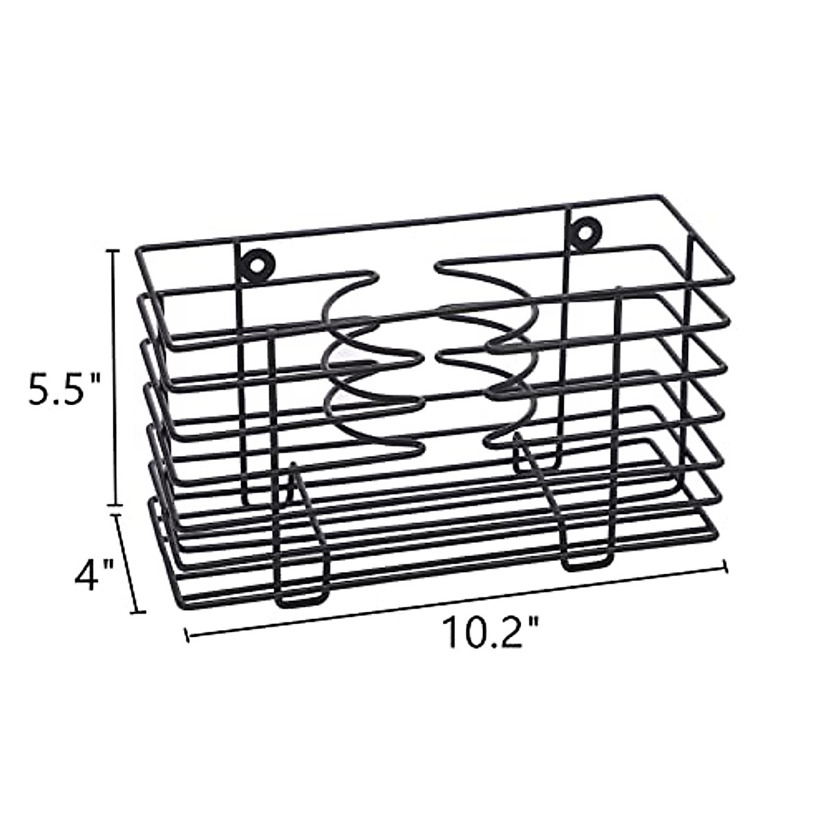 YCOCO Hair Dryer Holder,Hair Tool Organizer Wall Mount Metal Wire Bathroom Hair Care Styling Tool Organizer Storage Basket for Hair Dryer, Flat Irons, Curling Wands, Hair Straighteners,Black