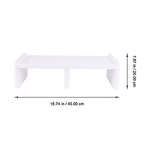 Cabilock Computer Holder Desktop Computer Stand Monitor Riser Stand Desktop Ergonomic Monitor Stand Riser for Computer PC Laptop Printer TV Notebooks LCD LED Display (White) Desktop Stand