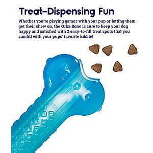 Petstages Orka Bone Royal Blue Treat-Dispensing Dog Chew Toy