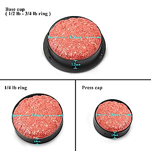 Good Helper Hamburger Burger Press Maker for Stuffed Burgers, Sliders, Regular Beef Burger, Essential Kitchen & Grilling Accessories