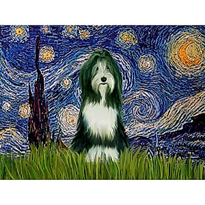 CafePress Starry Night/Bearded Collie Mug Ceramic Coffee Mug, Tea Cup 11 oz