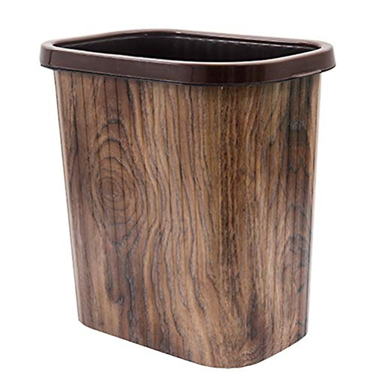 Garneck Rustic Farmhouse Wastebasket Bin Trash Can Decorative Can for Bathroom Kitchen Office Dorm Room Laundry