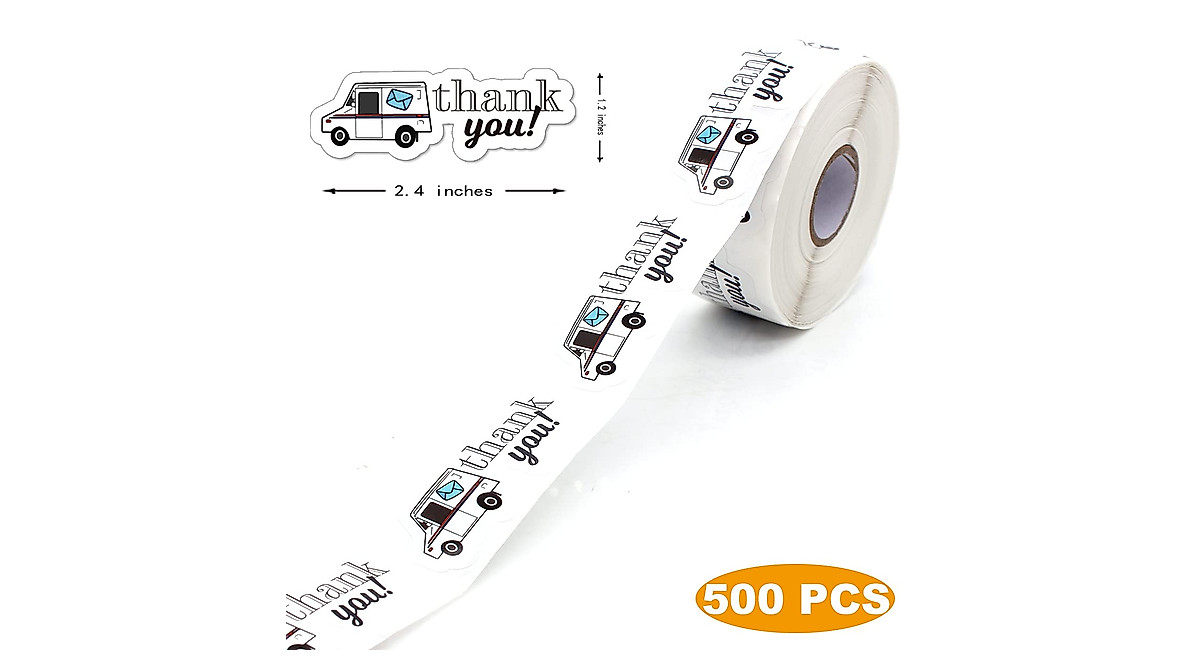 Thank You Stickers for Small Businesses - 500 Count