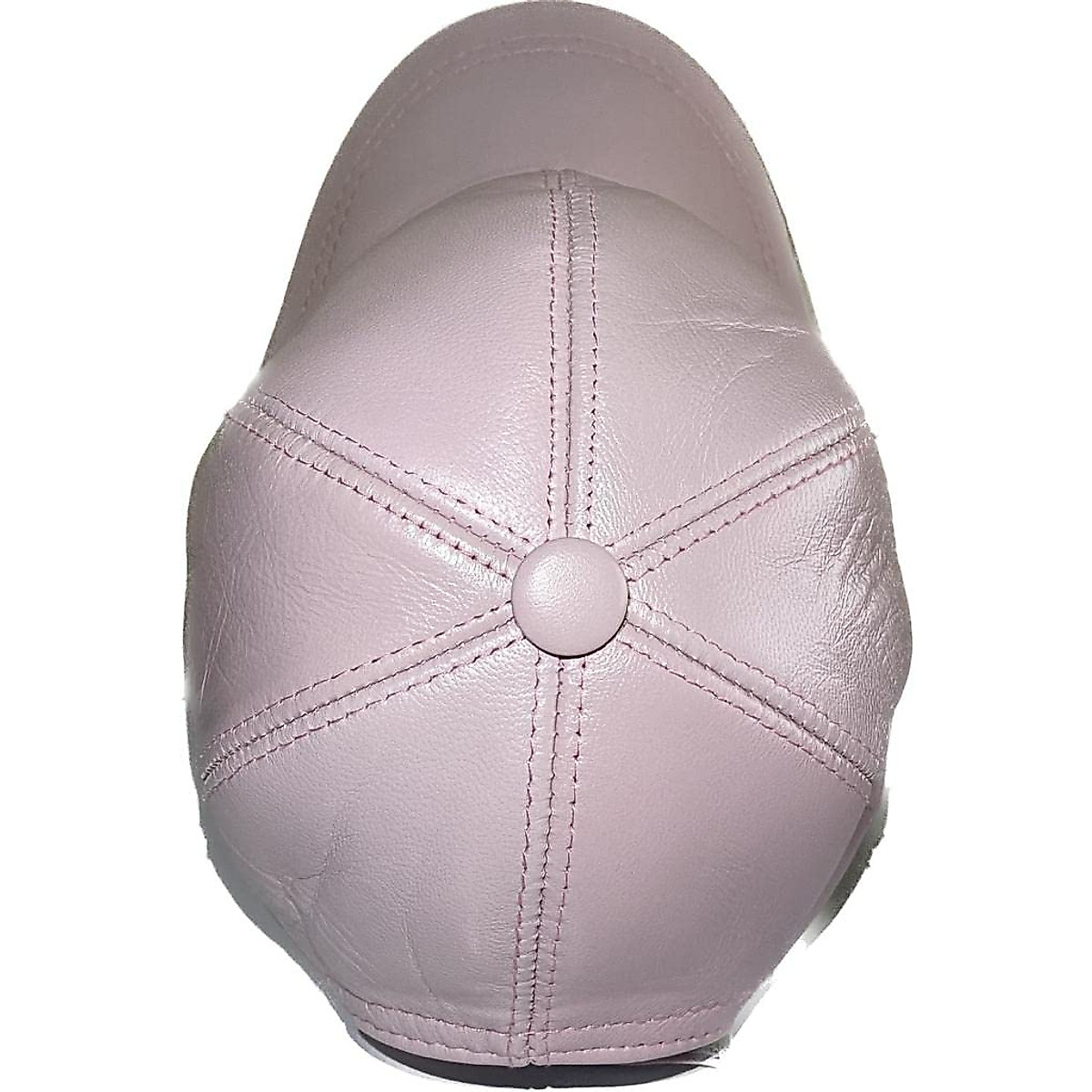 Leather Hat Adjustable Men's Genuine Leather Plain Baseball Cap for Outdoor Sports Hat Classic Referee Cap Pink