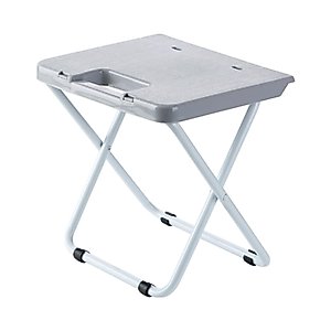 Yosogo Portable Folding Stool, 10” Lightweight Compact Collapsible Chair, Heavy Duty PP, Steel Frame Legs, 250lbs Capacity, Outdoor Travel, Beach, Fishing, BBQ, Camping, Hiking, Picnic, 1 Pack Gray