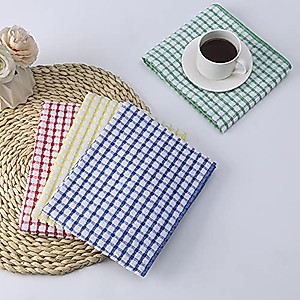 Oeleky Dish Towels for Kitchen 15x26 Inches, Pack of 8 Cotton Kitchen Towels for Drying Dishes, Absorbent Bar Mop Towels (Multi, 15x26 inches)