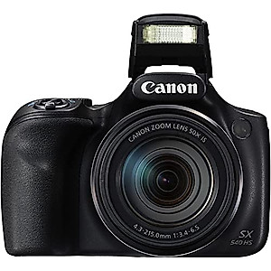 Ca-non (Renewed) PowerShot SX540 HS Digital Camera, Wi-Fi & NFC Enabled - with Built-in Flash, 50x Optical, 4X Digital and 200x Combined Zoom with Optical Image Stabilizer