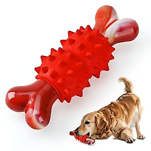LIFLIX Dog Toys for Aggressive Chewers, Tough Indestructible Dog Chew Toys, Durable Nylon & Rubber Dog Toys for Large Medium Breed, Interactive Dog Toy for Teething, Bone Shape