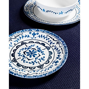 Corelle Vitrelle 6-Piece Appetizer Plates Set, Triple Layer Glass and Chip Resistant, 6-3/4-Inch Lightweight Round Plates, Portofino