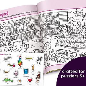 Highlights Hidden Pictures Sticker Fun Sticker Books for Kids Ages 3-6, 4-Pack of Sticker Books, 64 Pages of Seek and Find Sticker Activities, Books Double as Coloring Books, 480+ Stickers, Volume 1