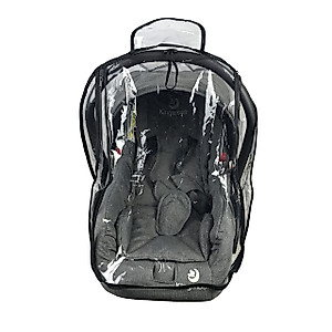 Baby Car Seat Rain Cover Universal Weather Shield Waterproof,Easy Access Zipper,Side Ventilation,EVA Material,Newborn Infant Child Travel Accessories