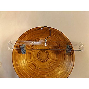 NAHANCO 600RC Plastic Skirt/Pant Hanger with Short Metal Swivel Hook and Pinch Clips, Heavy Weight, 14", Clear (Pack of 100)